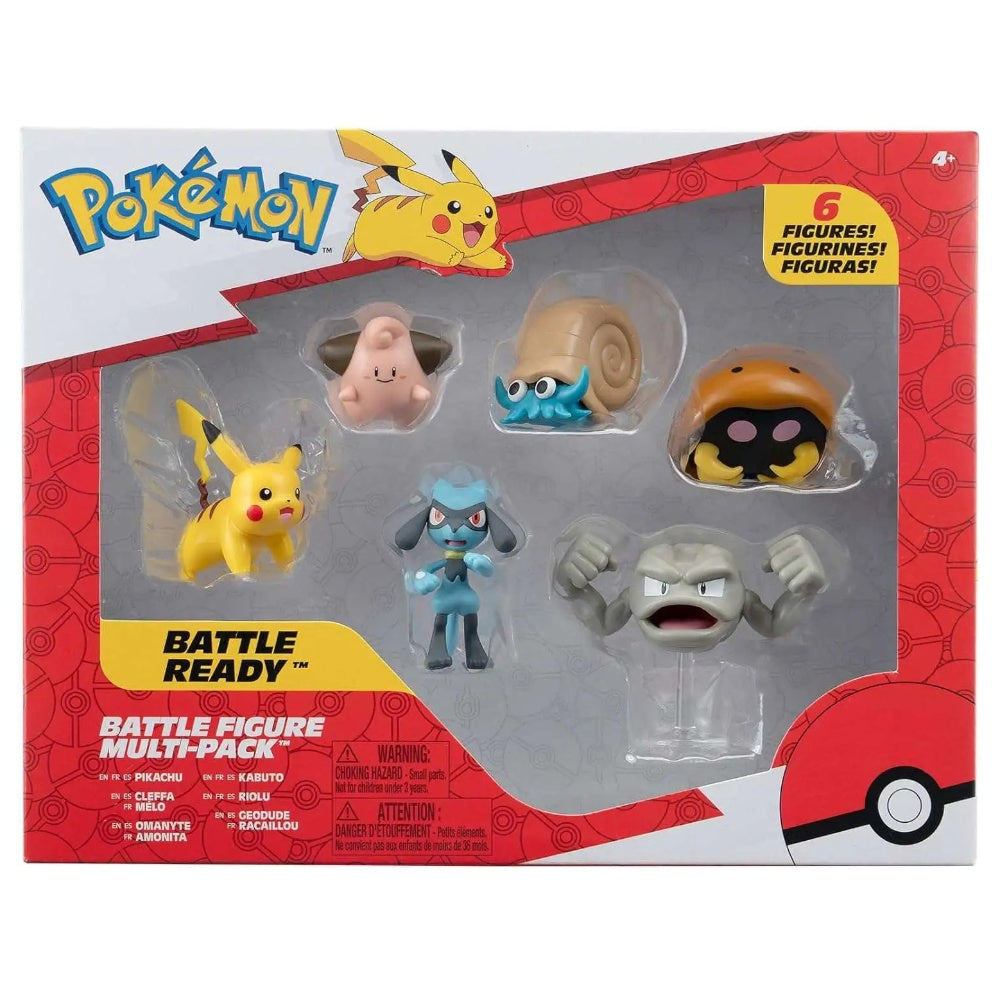 סט 6 דמויות פוקימון | Pokemon Battle Ready Battle Figure Multi Pack ...